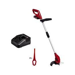 Einhell Akku-Rasentrimmer GC-CT 18/24 Li rot/schwarz, Li-Ion Akku 2,0Ah Leistung/Spannung: Akku-Betrieb, 18Volt Max. Schnittbreite: 24 cm Stiel / Griff: Verstellbarer Zweithandgriff, Teleskopstiel Betriebsart: Akku