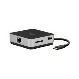 OWC USB-C Travel Dock E, Dockingstation grau/schwarz, HDMI, USB-A, Gigabit LAN Geeignet für: Mac, PC, MacBook, Notebook, iPad, Tablet, iPhone, Smartphone Anschlüsse: 1x RJ-45, 1x HDMI-Ausgang, 2x USB-A 3.2 (5 Gbit/s), 1x USB-C 3.2 (5 Gbit/s) Stromversorgung: USB-Betrieb Typ: Dockingstation