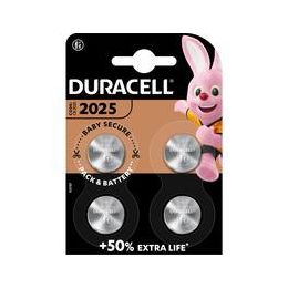 Duracell CR2025 Lithium-Knopfzelle 3V, Batterie 4 St&uuml;ck, CR2025