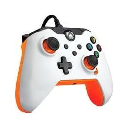 pdp Wired Controller - Atomic White, Gamepad weiß/orange, für Xbox Series X|S, Xbox One, PC Anschluss: USB Verbindung: Kabel