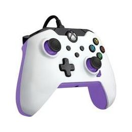 pdp Wired Controller - Fuse White, Gamepad weiß/lila, für Xbox Series X|S, Xbox One, PC Anschluss: USB Verbindung: Kabel