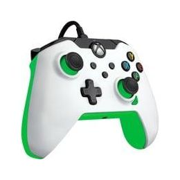 pdp Wired Controller - Neon White, Gamepad weiß/grün, für Xbox Series X|S, Xbox One, PC Anschluss: USB Verbindung: Kabel