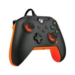 pdp Wired Controller - Atomic Black, Gamepad schwarz/orange, für Xbox Series X|S, Xbox One, PC Anschluss: USB Verbindung: Kabel