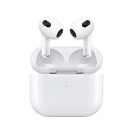 Apple AirPods (3.Generation), Kopfhörer weiß, Bluetooth Kopfhörertyp: Earbuds Ohrkanalhörer Geeignet für: iPad, iPhone, iPod, Macintosh Drahtlose Verbindung: Ja, via Bluetooth Kabel-Verbindung: 1x Lightning