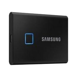 Samsung Portable SSD T7 Touch 2TB, Externe SSD schwarz, USB-C 3.2 Gen 2 (10 Gbit/s), extern Kapazität: 2 TB Datentransferrate: Lesen: 1.050 MB/s, Schreiben: 1.000 MB/s