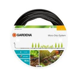 Gardena Tropfrohr oberirdisch 4,6mm, Tropfer schwarz, 15 Meter
