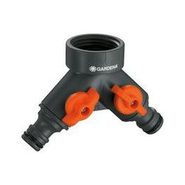 Gardena 2-Wege Ventil 938-20, Hahnst&uuml;ck grau/orange, 26,5mm (G 3/4")