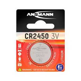 Ansmann Lithium Knopfzelle CR-2450, Batterie silber