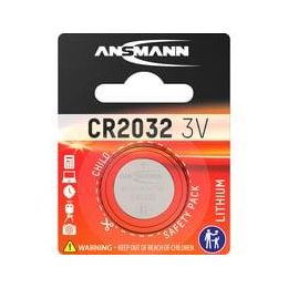 Ansmann Lithium Knopfzelle CR-2032, Batterie silber