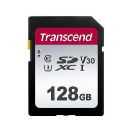 Transcend 300S 128 GB SDXC, Speicherkarte UHS-I U3, Class 10, V30 Kapazität: 128 GB Geschwindigkeit: Lesen: max. 100 MB/s, Schreiben: max. 25 MB/s Speichertyp: SDXC Bus-Schnittstelle: UHS-I, High Speed