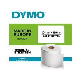 Dymo LabelWriter ORIGINAL Versandetiketten f&uuml;r LW 4XL 104x159mm, 1 Rolle mit 220 Etiketten permanent klebend, S0904980