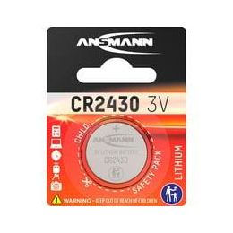 Ansmann Lithium Knopfzelle CR-2430, Batterie silber