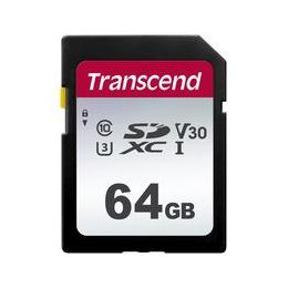 Transcend 300S 64 GB, Speicherkarte schwarz, UHS-I U3, Class 10, V30 Kapazität: 64 GB Geschwindigkeit: Lesen: max. 100 MB/s, Schreiben: max. 20 MB/s Speichertyp: SDXC Bus-Schnittstelle: UHS-I, High Speed