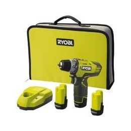 Ryobi Akku-Kompaktschrauber R12DD-220S, 12Volt, Bohrschrauber gr&uuml;n/schwarz, Li-Ion Akku 2,0Ah, Werkzeugtasche