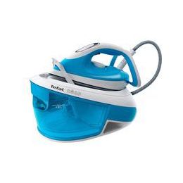 Tefal Express Airglide SV 8002, Dampfbügelstation blau/weiß Leistung: 2.800 Watt Bügelsohle: Durilium Airglide Wassertank: 1800 ml (Extra-) Dampfstoß: 380 g/min