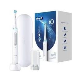 Braun Oral-B iO Series 4, Elektrische Zahnbürste weiß, Quite White Stufen: 4 Stufen Timer: 2-Minuten-Timer Ausstattung: Andruckkontrolle, Bluetooth