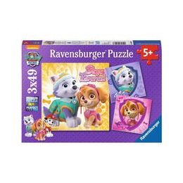 Ravensburger Paw Patrol - Bezaubernde Hundemädchen, Puzzle Teile: 147 (3x 49) Altersangabe: ab 5 Jahren