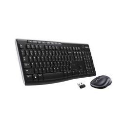 Logitech Wireless Combo MK270, Set schwarz/silber, DE-Layout, Rubberdome