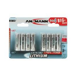 Ansmann Extreme Lithium Mignon AA, Batterie silber, 8 St&uuml;ck