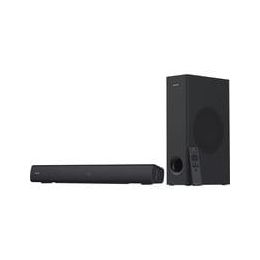 Creative Stage V2 , Soundbar schwarz, Bluetooth, Klinke, USB Leistung: Nennleistung: 160 W, Musikleistung: 80 W Kanäle: 2.1 Anschlüsse: 1x 3,5-mm-Klinkenbuchse, 1x optischer Digitaleingang, 1x Stromanschluss, 1x HDMI-Ausgang Frequenzbereich: 55 Hz - 20 kHz