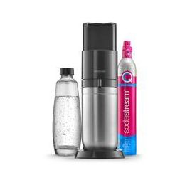 SodaStream Wassersprudler Duo Titan Starter-Set schwarz, inkl. Glasflasche, CO₂-Zylinder Fassungsvermögen: 1 Liter Flaschentyp: Glasflasche Ergiebigkeit des CO₂-Zylinders: 60 Liter Ausstattung: Einklick-Mechanismus, Sprudelstärke dosierbar