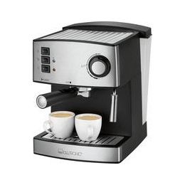 Clatronic ES 3643, Espressomaschine schwarz/edelstahl Kapazität: 1,6 Liter Verbrauch: 850 Watt (Betrieb) Abmessungen: 250 x 295 x 280 mm