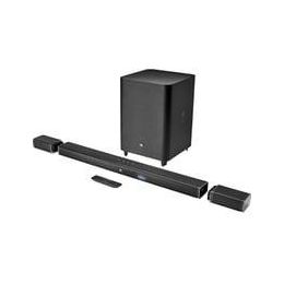 JBL BAR 5.1 , Soundbar schwarz, AUX, USB, HDMI, Bluetooth Leistung: Musikleistung: 510 W Kanäle: 5.1 Anschlüsse: 1x optischer Digitaleingang, 1x Stereo-Cinch-Eingang, 1x USB 2.0, 3x HDMI-Eingang, 1x HDMI-Ausgang