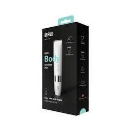 Braun Body BS1000 Mini-K&ouml;rperhaartrimmer, Haarentferner wei&szlig;/chrom
