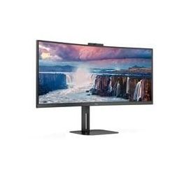 AOC CU34V5CW/BK, LED-Monitor 86.4 cm (34 Zoll), schwarz, WQHD, VA, HDMI, DisplayPort, FreeSync, Webcam, 100Hz Panel
