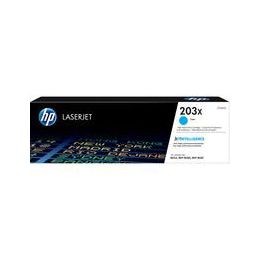 HP Toner cyan 203X (CF541X) Typ: Tonerkartusche Druckfarbe: Cyan Volumen: 2.500 Blatt (Farbe) Geeignet für: Hewlett-Packard