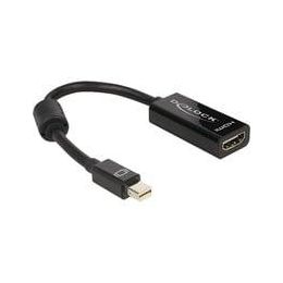 Delock Adapter miniDisplayPort Stecker > HDMI Buchse schwarz, 12cm