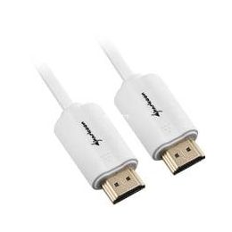 Sharkoon Kabel HDMI Stecker > HDMI Stecker wei&szlig;, 2 Meter, HDMI 4K