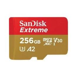Sandisk Extreme 256 GB microSDXC, Speicherkarte UHS-I U3, Class 10, V30, A2