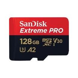Sandisk Extreme PRO 128 GB microSDXC, Speicherkarte UHS-I U3, Class 10, V30, A2