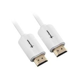 Sharkoon Kabel HDMI Stecker > HDMI Stecker wei&szlig;, 1 Meter, HDMI 4K