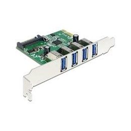 Delock PCI Express Karte > 4 x extern USB 3.0, Schnittstellenkarte