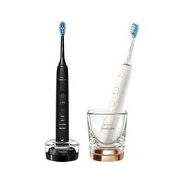 Philips Sonicare DiamondClean HX9914/61, Elektrische Zahnbürste roségold/schwarz, inkl. 2. Handstück Stufen: 4 Stufen Timer: 2-Minuten-Timer (4-mal 30 Sekunden) Ausstattung: Andruckkontrolle, Bluetooth Geschwindigkeit: 62.000 Bürstenkopfbewegungen/Minute