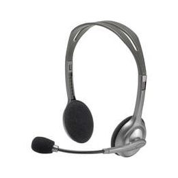 Logitech H110, Headset silber/grau, Retail Kopfhörertyp: On-Ear Kopfbügelhörer Geeignet für: Mobile Abspielgeräte, Mobiltelefone, PC-Systeme Kabel-Verbindung: 3.5mm Klinke