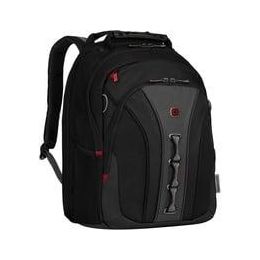 Wenger Legacy Rucksack schwarz, bis 16" Typ: Rucksack Geeignet für: Notebook bis 16 Zoll (40.6 cm) Material: 80% Polyester / 20% PVC Kapazität: 21 Liter Volumen