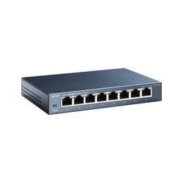 TP-LINK TL-SG108, Switch grau Gerätetyp: Switch LAN: 10/100/1000 MBit/s, Auto-MDI/MDIX Anschlüsse: 8x RJ-45 (LAN) gesamt