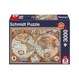 Schmidt Spiele Puzzle Antike Weltkarte Teile: 3000 Größe: 117,6 x 83,6 cm Altersangabe: ab 12 Jahren Motive: Weltkarte