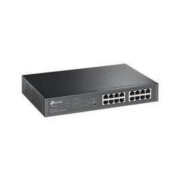 TP-LINK TL-SG1016PE, Switch schwarz Gerätetyp: Switch Anschlüsse: 16x RJ-45 (LAN) gesamt, 8x davon POE-Fähig Power over Ethernet [PoE]: 8x RJ-45 Anschlüsse