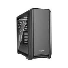 be quiet! SILENT BASE 601 Window Black, Tower-Gehäuse schwarz, Tempered Glass Einbauschächte: 3x 3,5 Zoll intern, 6x 2,5 Zoll intern Formfaktor: E-ATX Netzteil Bauform: ATX Full-Size-Slots: 7