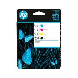 HP Tinte 4er-Pack Nr. 935 (6ZC72AE) Typ: Tintenpatrone Druckfarbe: Schwarz, Gelb, Cyan, Magenta Volumen: 400 Blatt (Schwarz/ISO), 400 Blatt (Farbe/ISO) Geeignet für: Hewlett-Packard