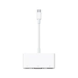 Apple USB Multiport-Hub, USB-C Stecker > USB-A + USB-C + VGA-Buchse, USB-Hub weiß Verwendung: Zum Anschluss eines VGA-Monitors ein Notebook Anschlüsse: 1x USB-C (Stecker) auf 1x USB-A (Buchse), 1x USB-C (Buchse), 1x Dsub (VGA, Buchse)