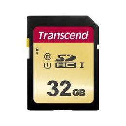 Transcend 500S 32 GB, Speicherkarte schwarz/gelb, UHS-I U1, Class 10 Kapazität: 32 GB Geschwindigkeit: Lesen: max. 95 MB/s, Schreiben: max. 35 MB/s Speichertyp: SDHC Bus-Schnittstelle: UHS-I, High Speed