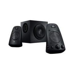 Logitech Speaker System Z623, PC-Lautsprecher schwarz, THX Leistung: Nennleistung: 200 W, Musikleistung: 400 W Kanäle: 2.1 Anschlüsse: 1x 3,5-mm-Klinkenkabel, 1x 3,5-mm-Kopfhörerbuchse, 1x 3,5-mm-Line-In-Buchse, 1x Stereo-Cinch-Eingang