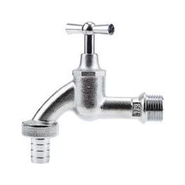 Gardena Messing-Wasserhahn 1/2" chrom, für 13mm-Schläuche Typ: Wasserhahn Für Schlauch-Ø: 13mm (1/2") Anschlüsse: 21 mm (G 1/2") Anzahl Teile: 2 -teilig