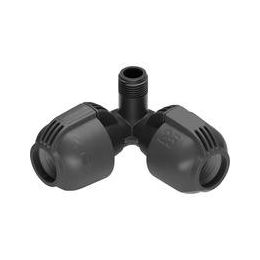 Gardena Sprinklersystem Winkelst&uuml;ck 2x 25mm > 1/2", Verbindung schwarz/grau