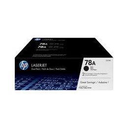 HP Toner schwarz 78A (CE278AD) schwarz, Doppelpack Typ: Tonerkartusche Druckfarbe: Schwarz Volumen: 2.100 Blatt (Schwarz/ISO) Geeignet für: Hewlett-Packard